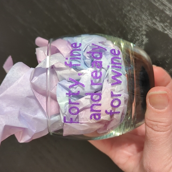 Party Supplies | Forty Fine And Ready For Wine Glass | Poshmark